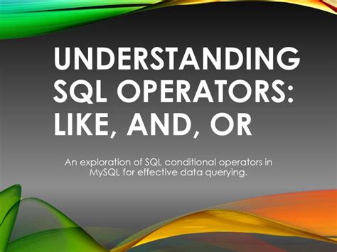 Sofia Mohammed Riyas On Linkedin Sql Operators Like And And Or