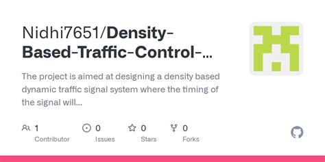 Github Nidhi7651density Based Traffic Control System The Project Is Aimed At Designing A