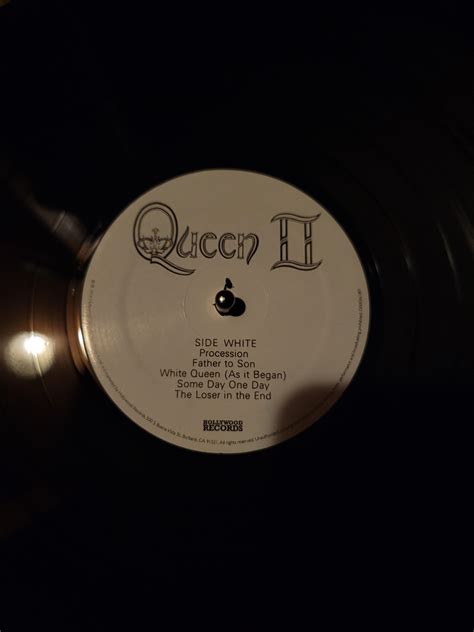 The White Side Of My Queen Ii Record Is Actually Playing The Black Side