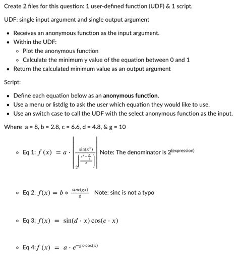 Solved Create 2 Files For This Question 1 User Defined