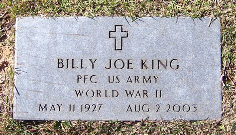 Billy Joe King 1927 2003 Mémorial Find A Grave