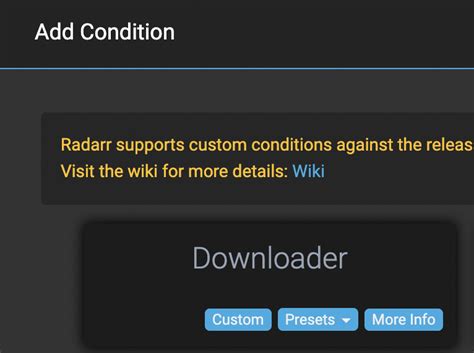 Downloaderprotocol Condition For Custom Formats · Issue 7912 · Radarrradarr · Github
