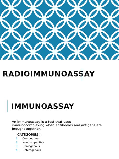 Radioimmunoassay Pdf Immunoassay Medical Specialties