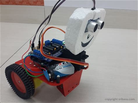 Creating An Obstacle Avoiding Robot With Arduino Adafruit Motor Shield V1 And Ultra Sonic