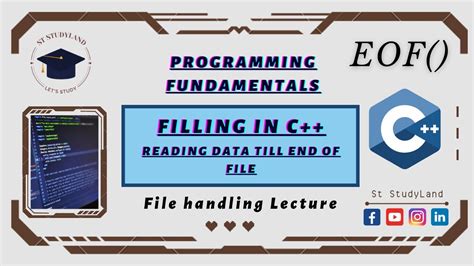eof functions file i o in c c tutorials for beginners