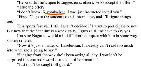 is it a translation eror or horikita just called him by his first name