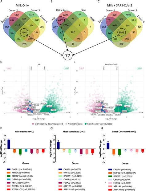 Transcriptome Analysis Of The Milk Treated Conditions A B C Venn