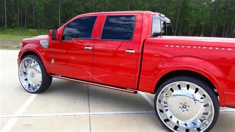 Ford F150 Harley Davidson Edition On 30 Inch Rims Big Rims Custom