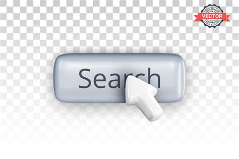 search button and mouse pointer or arrow cursor icon graphical user