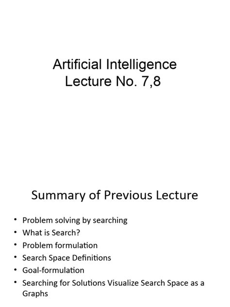 Artificial Intelligence Lecture No 78 Pdf Theoretical Computer