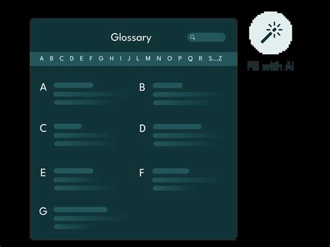 multi page business glossary portal