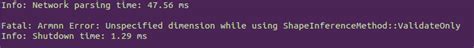 Unspecified Dimension While Using Shapeinferencemethodvalidateonly