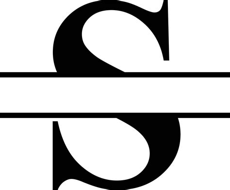 Letter S Split Monogram Svg Digital Download Etsy