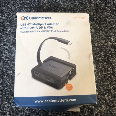 CABLE MATTERS USB C Multiport Adapter DisplayPort 8K Ethernet 2xUSB A USB C EUR 16 78