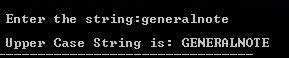 C Program To Convert Lowercase String To Uppercase String