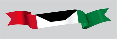 3d Flag Of Kuwait On Ribbon 18989709 Vector Art At Vecteezy