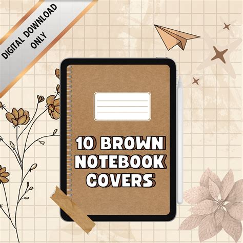 Vintage Brown Paper Notebook Cover Spiral Journal Cover For Goodnotes Notability Ipad