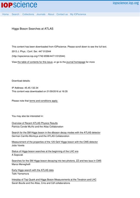 Pdf Higgs Boson Searches At Atlas