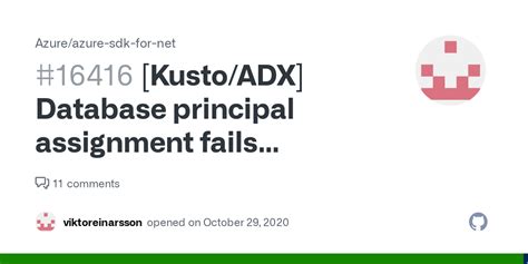 Kustoadx Database Principal Assignment Fails Constantly If Tried Too Early After App