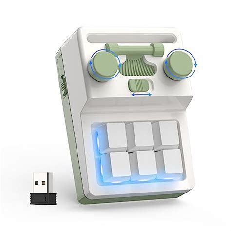 6 Key 2 Knob Programmable Macro Keyboard Wiredbluetooth24g 400ma