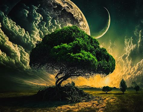 Download Ai Generated Tree Planet Royalty Free Stock Illustration Image Pixabay