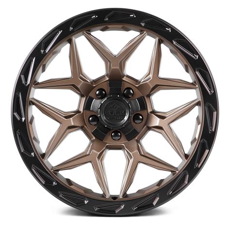 Lock Off Road® Matrix Wheels Matte Bronze With Black Ring Rims