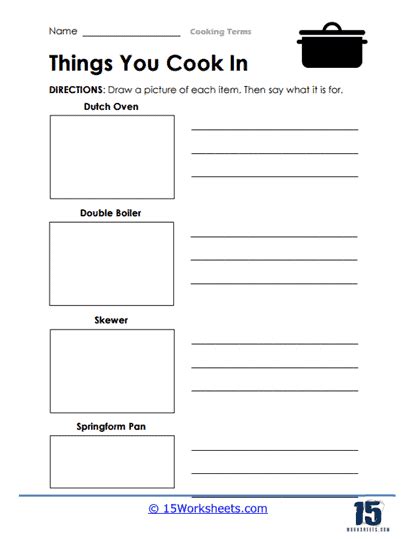 Cooking Terms Worksheets 15 Worksheets Library Worksheets Library