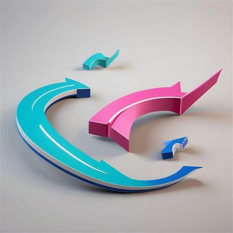 Curved Arrow Icon Vector Set AI Generative Premium AI Generated Image