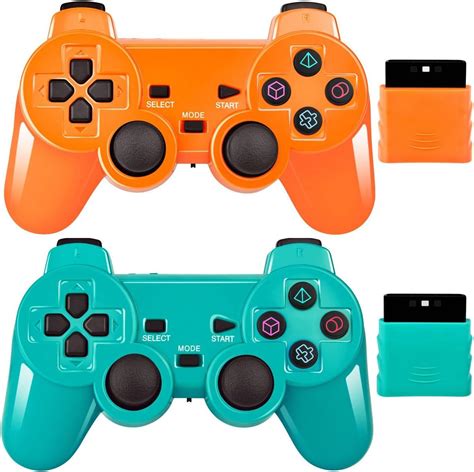 Wireless Controller 2 4g Compatible With Sony Playstation 2 Ps2 Orange