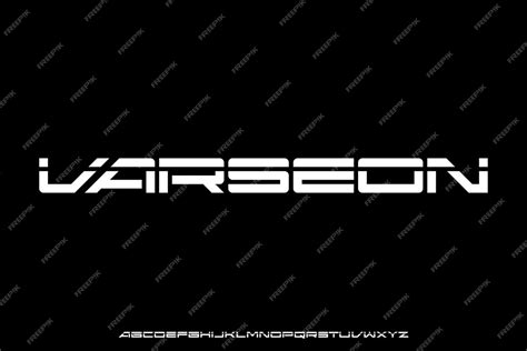 Premium Vector Modern Futuristic Extend Display Font Vector