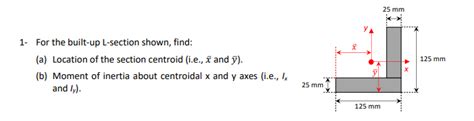 Solved Mm For The Built Up L Section Shown Find A Chegg Com