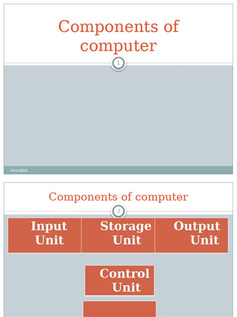 Components Of Computer Pdf Central Processing Unit Inputoutput