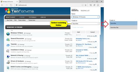 Add Or Remove Microsoft Edge Favorites In Windows 10 Tutorials