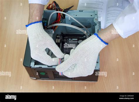 Electronics Engineer Assembles A Personal Computer Instruction For