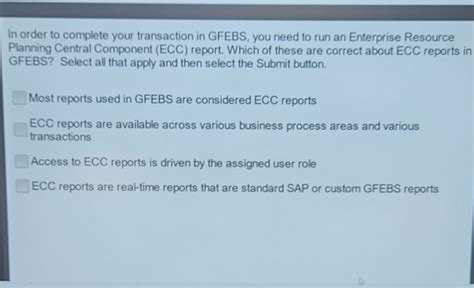 In Order To Complete Your Transaction In Gfebs You Need To Run An Enterprise Resource Planning