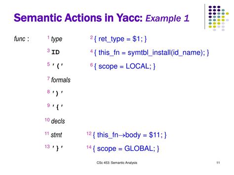 ppt csc 453 semantic analysis powerpoint presentation free download