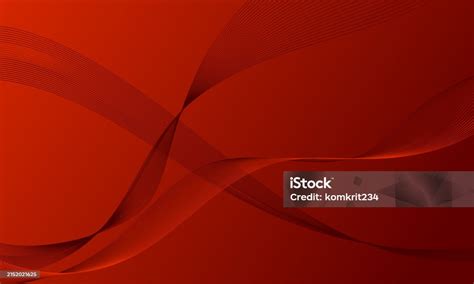 Red Lines Wave Curves With Soft Gradient Abstract Background Stock Illustration Download Image