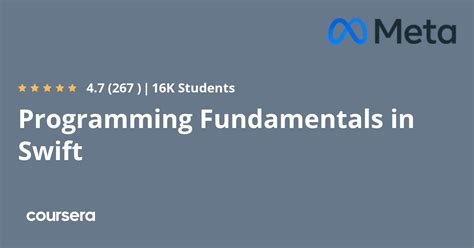 Programming Fundamentals In Swift Coursera