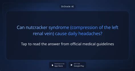 Can Nutcracker Syndrome Compression Of The Left Renal Vein Cause