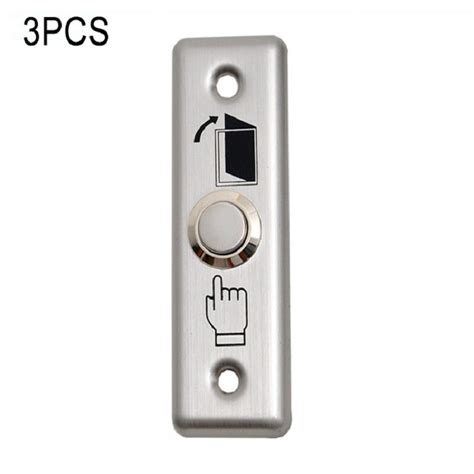 3 PCS Stainless Steel Exit Switch Button Metal Access Control Button Alexnld Com