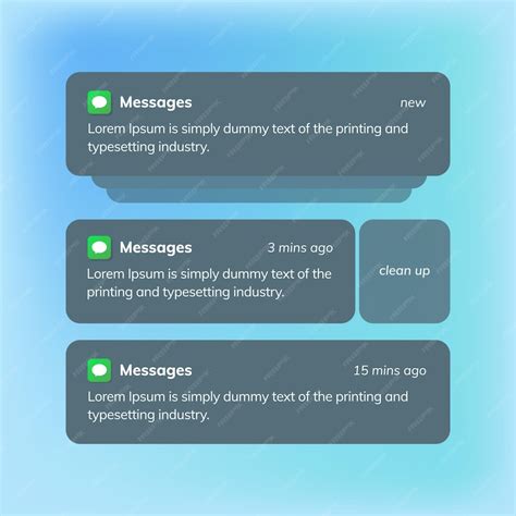 Premium Vector Push Notification Message On Mobile Phone On Light