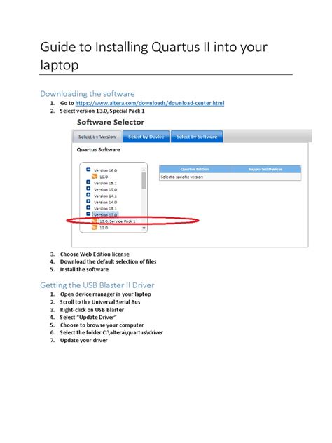 Guide To Installing Quartus Ii Into Your Laptop Pdf