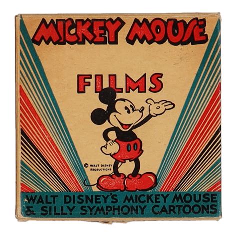 1940 Vintage Disney Mickey Mouse The Dizzy Pilot 8mm Film With Original Disney Box Pristine