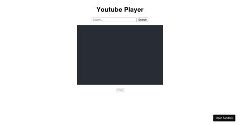 React Youtube Player Codesandbox React Youtube Player Codesandbox
