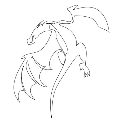 Dragon Outline Style Vector Art Icons And Graphics For Free Download