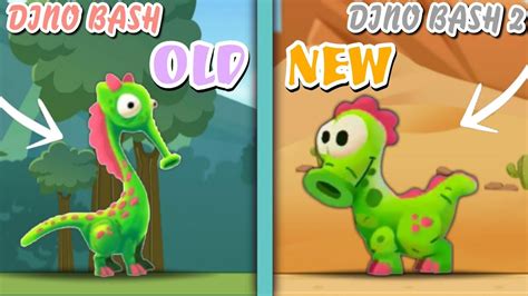 Oid Vs New Spitty Dino Bash Vs Dino Bash 2 Gameplay Youtube