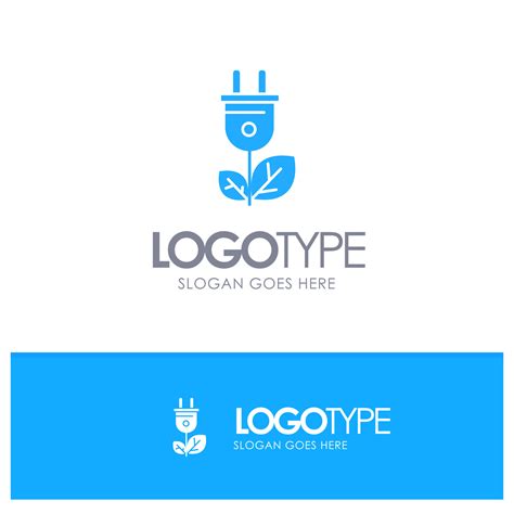 Biomass Energy Plug Power Blue Solid Logo With Place For Tagline 17989817 Vector Art At Vecteezy