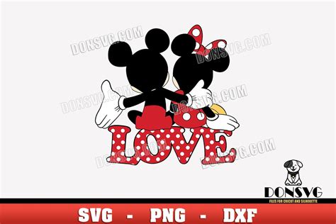 Love Mickey Minnie Hug Svg Valentine Cricut Svg Design T Shirt Disney