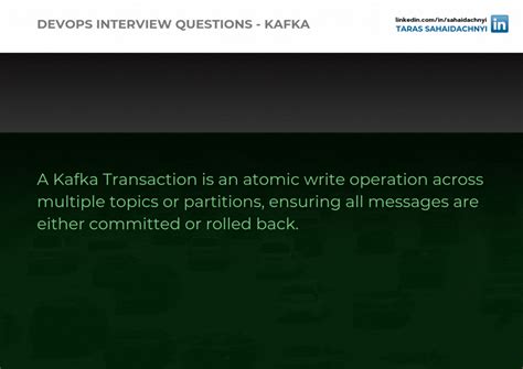Devops Kafka Interivew Questions Interviewquestion Taras Sahaidachnyi