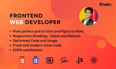 Do Responsive Html Css Javascript React Frontend Web Development By